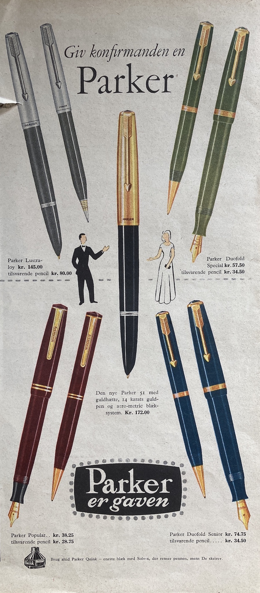 Parker adverts – PM Pens